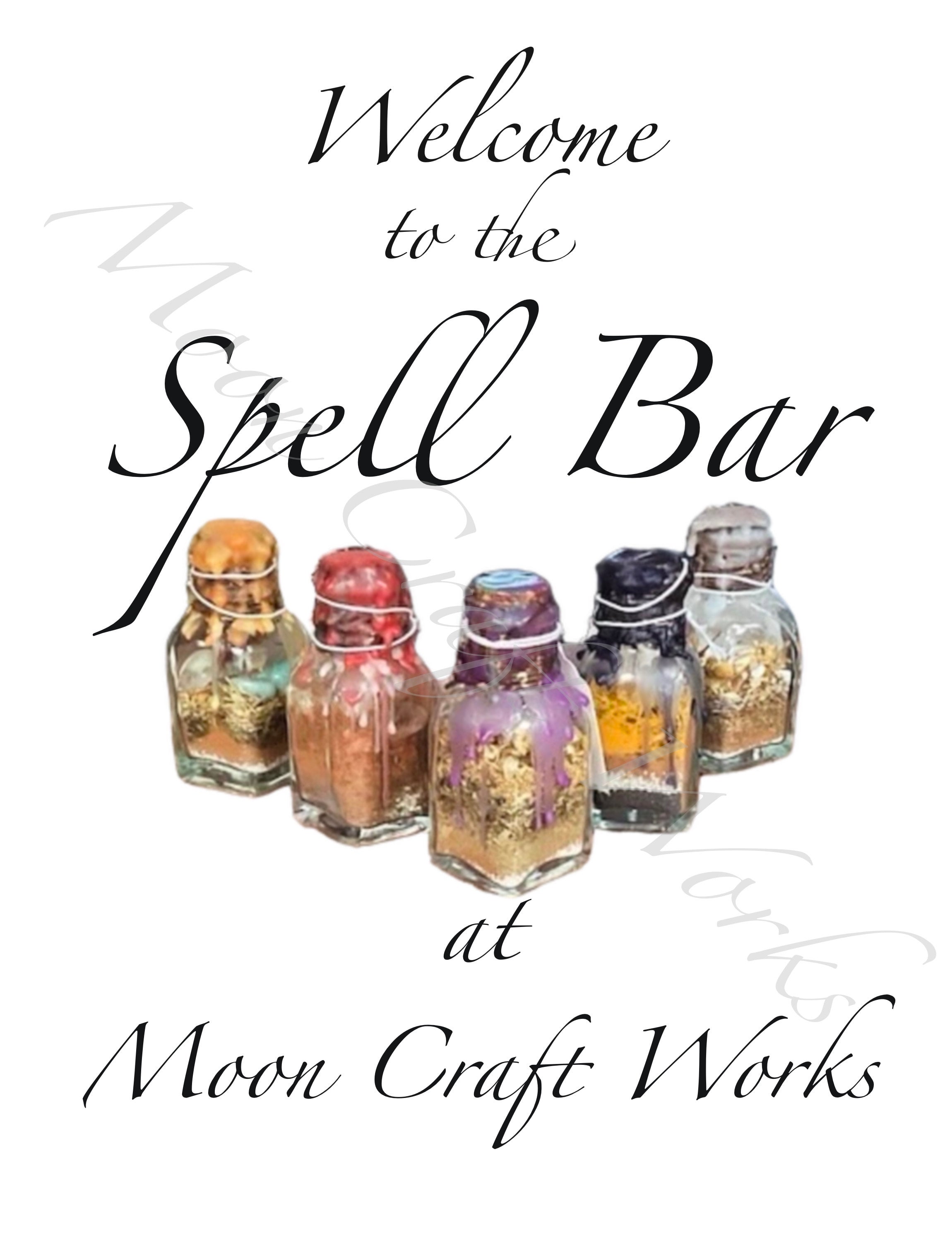 Spell Bar Menu Downloadable PDF | Moon Craft Works