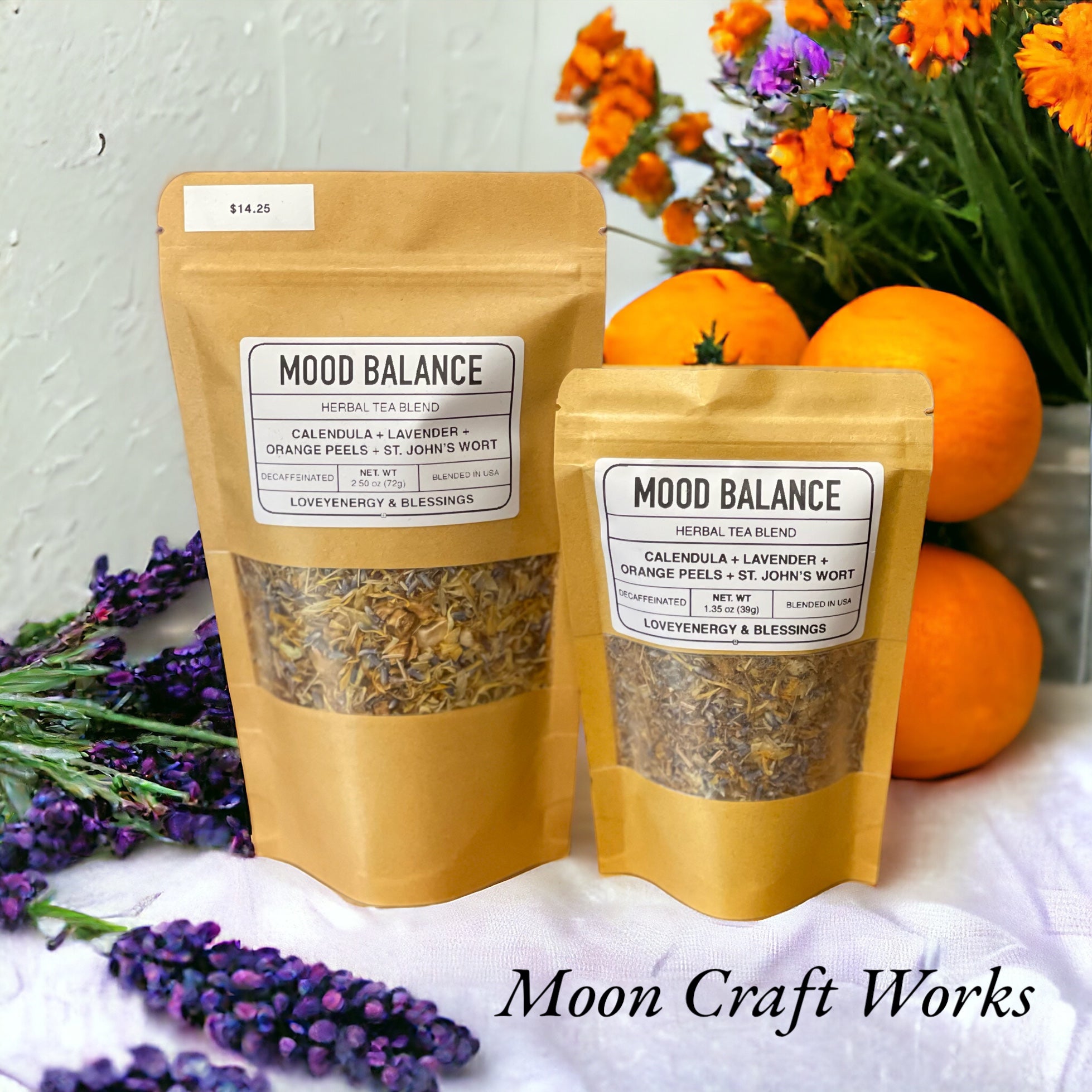 Mood Balance Blend: Herbal tea 1.35oz bag | Moon Craft Works